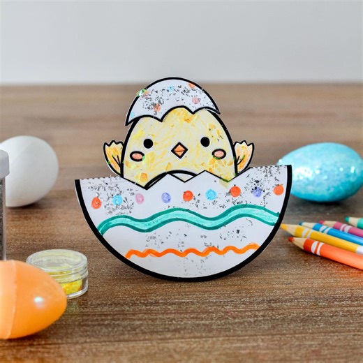 Hatching Easter Chick Craft, Spring Craft for Preschool, Cut and Paste Fine Motor Activity - Etsy