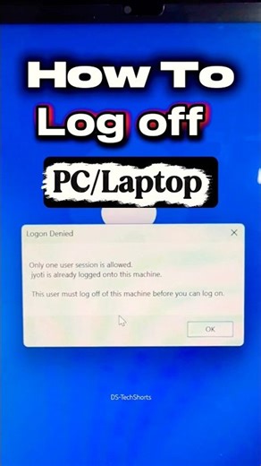 How To Log off PC/Laptop💻
