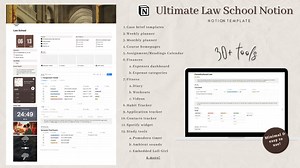 Law School Planner Dashboard Notion Template (Ultimate)