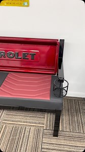 2.4M views · 40K reactions | Custom Chevy benches for more info please dm. #Custom #powdercoating #custommade #mancave #mancaveideas #tailgatebench #c10 #chevybench | Porras Custom Metal | Facebook