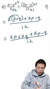 Adding Algebraic Fractions Part 16