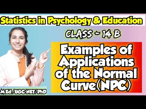 Class-14(B) Examples of Applications of Normal Curve By Ravina UGC NET Education@InculcateLearning ​