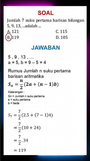 Questions on the Sum of the First n Terms of an Arithmetic Series, Grade 8 #shorts
