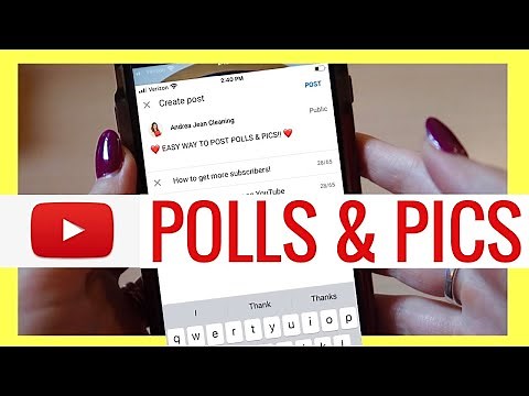 How to POST PHOTOS, POLLS to your YOUTUBE COMMUNITY TAB on your PHONE!! (2022) WATCH THIS