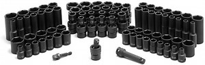Grey Pneumatic 3/8 Drive 81pc Complete Impact Socket Set (1281)