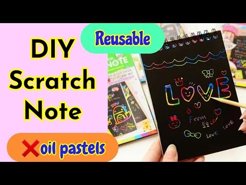 DIY Magic Scratch book|How to make scratch note at home without oil pastels|Handmade scratch notes