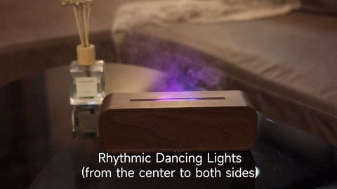 Sound Reactive Flame Air Diffuser Humidifier,7 Colors Aromatherapy Essential Oil Diffuser,Ultrasonic Aroma Humidifier with Timer for Home,Bedroom,Office,Yoga