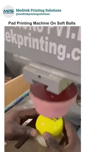 Pad Printing Machine on Soft Balls #meditek #industrialprinting #labelling #branding #kids #pad