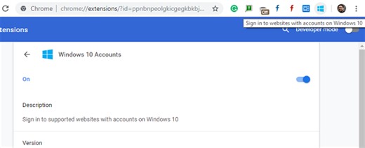 Windows Accounts and My Apps Secure Sign-in extension for Chrome