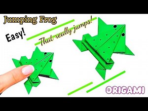 How to Make origami Jumping Frog🐸|Easy Paper Frog That Really Jumps!✨|Kids Toy|Origami Craft World