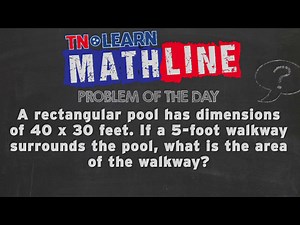 Border and Walkway around a Pool |Area of a Rectangle and Applications| TNLearn | Mathline