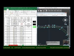 Alignment coordinates calculate in excel ( center line , offset etc)