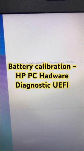 Battery test battery calibration- HP PC Hadware Diagnostic UEFI #itsupport