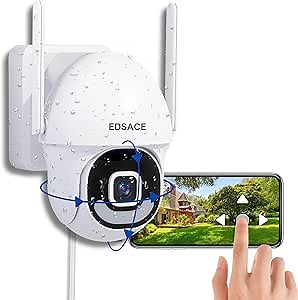5G/2.4G Dual Band WiFi Outdoor Security Camera, 24/7 Recording Corded Electric Camera for Outdoor Home Security, 3MP Wireless Camera, Auto Tracking 2K Full Color Night Vision Home Security Camera
