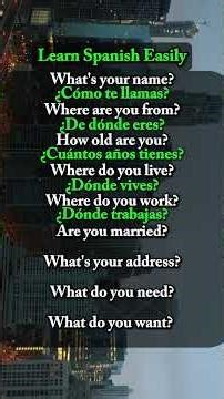 Spanish Conversation for Beginners | Basic Spanish Phrases To Know