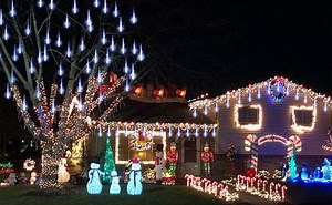 Watch Christmas lights outdoor decoration, LED Meteor Show Lights on Amazon Live