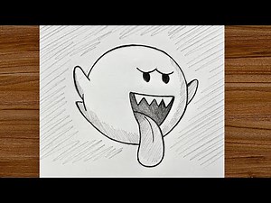 How to Draw Boo from Mario | Easy Nintendo Character Drawing