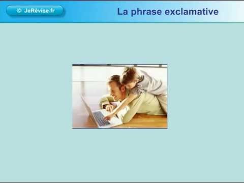 La phrase exclamative. Leçon de français pour le CE1, CE2 et FLE. French learning.