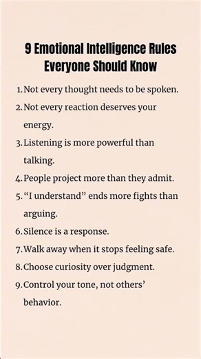 9 Emotional Intelligence Rules Everyone Should Know #mindset #psychology