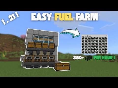 EASIEST FUEL FARM TUTORIAL IN MINECRAFT BEDROCK 1.21+ | KELP FUEL FARM!
