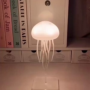 D.FAMILY Levitating Jellyfish Lamp, USB Color Changing Mood Light with 16 Colors for Home Decor