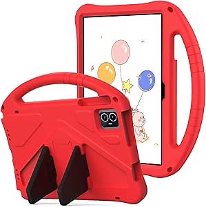 for Onn 10.1 Tablet Case (Gen 4) 2024 (Model: 100135925), EVA Kids Shockproof Cover for Onn Tablet Case 10.1 inch, Red