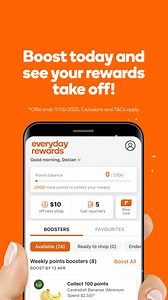 Ready, set, boost! Simply boost in the app and see your rewards take off  | Everyday Rewards | Facebook