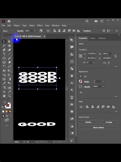How to make 3D text effect in Adobe Illustrator, Illustrator Tips & Tricks #Illustrator #3DText