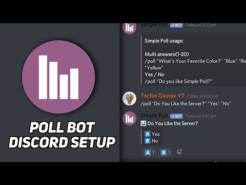 How to Setup Poll Bot | Vote Bot | Commands Tutorial Discord | Techie Gaurav