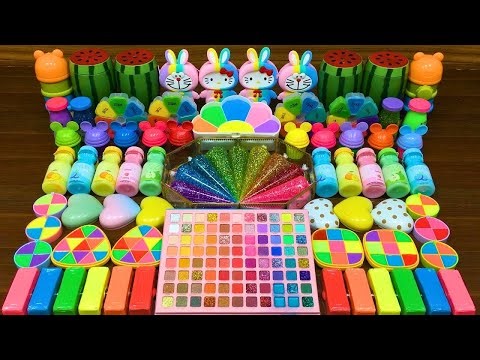 ASMR Glossy Slime Mixing With Rainbow Pops – Satisfying Relax Sounds #