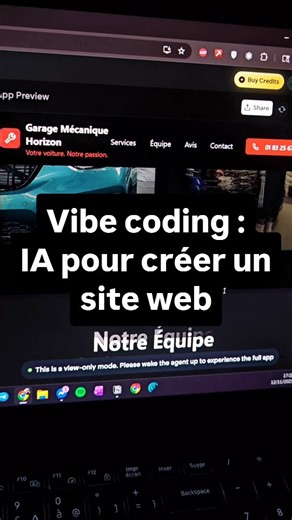 unefille.ia on Instagram: "Vibe coding : démo pour créer un site web avec l’IA sans coder En collaboration avec #emergentsh ⚠️ Comme Lovable, Bolt.new, Replit etc. ces plateformes restent limitées si on a pas de bagage technique. Par contre, pour un site vitrine comme dans l'exemple c'est très bien :) #emergent #vibecoding #saas #n8n"