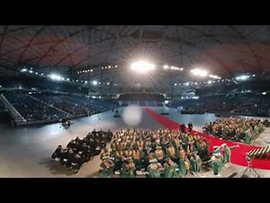 360 video: Graduation tassel turning and cap tossing