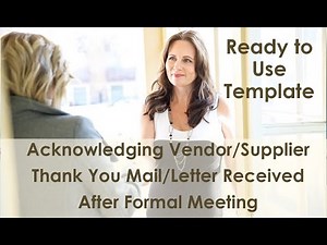 How to write a professional thank you email | Acknowledgement Series | Thank you mail to Supplier