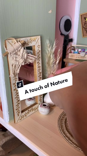 Finding tiny treasures for the new pottery on our morning walk 🥰 #tinyplants #tinypottery #miniature #dollhouse #adultdollhouse #tinythings #nature