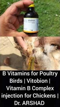B Vitamins for Poultry Birds | Vitobion | Vitamin B Complex injection for Chickens | Dr. ARSHAD