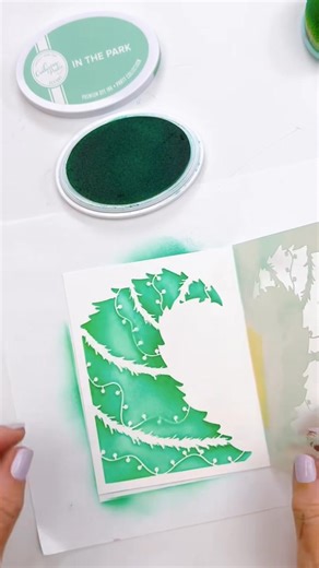 Tipsy Tree Stencil back in stock! Link in comments, full video tutorial on the Catherine Pooler Designs YouTube Channel! | Catherine Pooler Stamps- www.catherinepooler.com