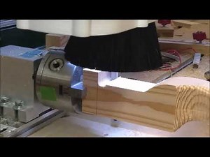 CNC Router Rotary Axis Makes Cabriole Leg