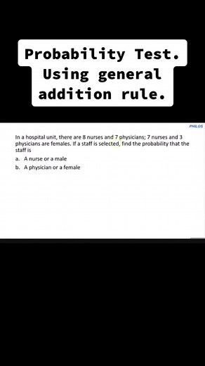 How to solve probability questions using addition rule. #university #tertiary #probability #statistics #students #ghana #india #nigeria #usa #england #ohio #netherlands #germany #kenya #southafrica #society #oxford #oxforduniversity #knust #uganda #africa #education #london #uk #wales #china #maths #free #class #trend
