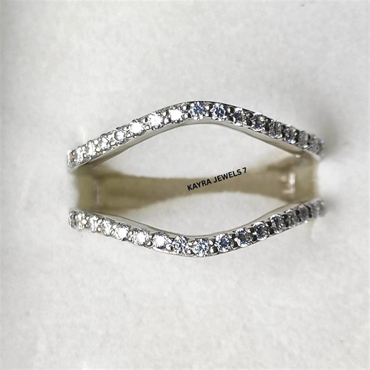 Round Cut Diamond Wrap Ring Guard Enhancer in 925 Sterling Silver Ring Jacket for Women Engagement & Wedding Enhancer Ring Gift for Her - Etsy Canada