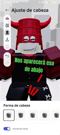 TUTORIAL de como quitar la cara animada en roblox (se recomienda pausar el video) #roblox