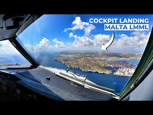 Boeing 737-800 Cockpit Landing at Malta RW31 | ILS Vectors to 5 miles | Pilot's View GoPro