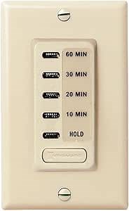 Intermatic EI210 10/20/30/60 Minute Electronic in-Wall Countdown Timer - Easy Operation, Silent Functionality, Easy Installation, Ivory Finish - Versatile Timer Switch for Lights, Fans, Appliances