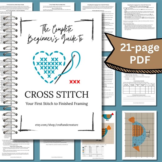 Complete Beginner's Guide to Cross Stitch, Bird Embroidery Pattern, PDF Download, Learn to Cross Stitch Tutorial, Cute Cross Stitch Bird - Etsy UK