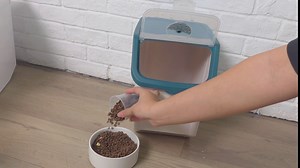 Bokon 3 Pcs Dog Food Storage Container, 15 Lbs Airtight Cat Treat Rice Bin with Measuring Cup Bulk Large Pet Dry Food Storage Moisture Sealed Bucket for Treats Storage Supplies 33 Lbs Rice Capacity