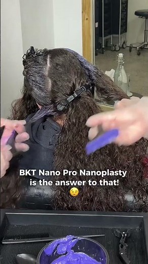 BKT Nanoplasty is the answer!🤩✨ #nanoplasty #hairstraightening #hairtok #curlyhair