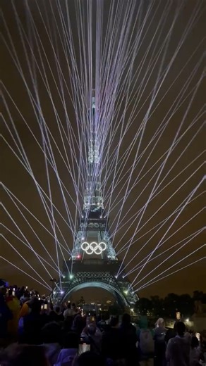 12M views · 190K reactions | A spectacular light show to conclude the #Olympics Opening Ceremony  ( @HenryBushnell) | CBS Sports | Facebook