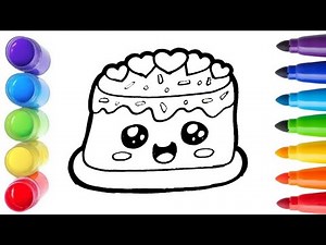 Cute Cake Drawing |Easy Kawaii CakeDrawing for Beginners |Step by Step |Simple Art