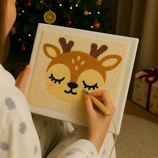 Christmas Punch Needle Kit Beginner – Cozy Embroidery Craft - Etsy UK