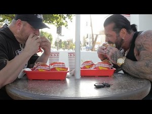 IN N OUT - DOUBLE DOUBLE EATING CONTEST - Rich Piana vs Big J