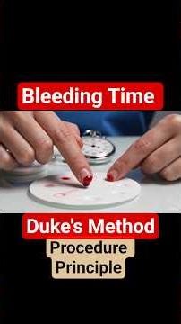 Bleeding Time by Duke's method. physiology practical #physiology #mbbs #science #usmlepreparation